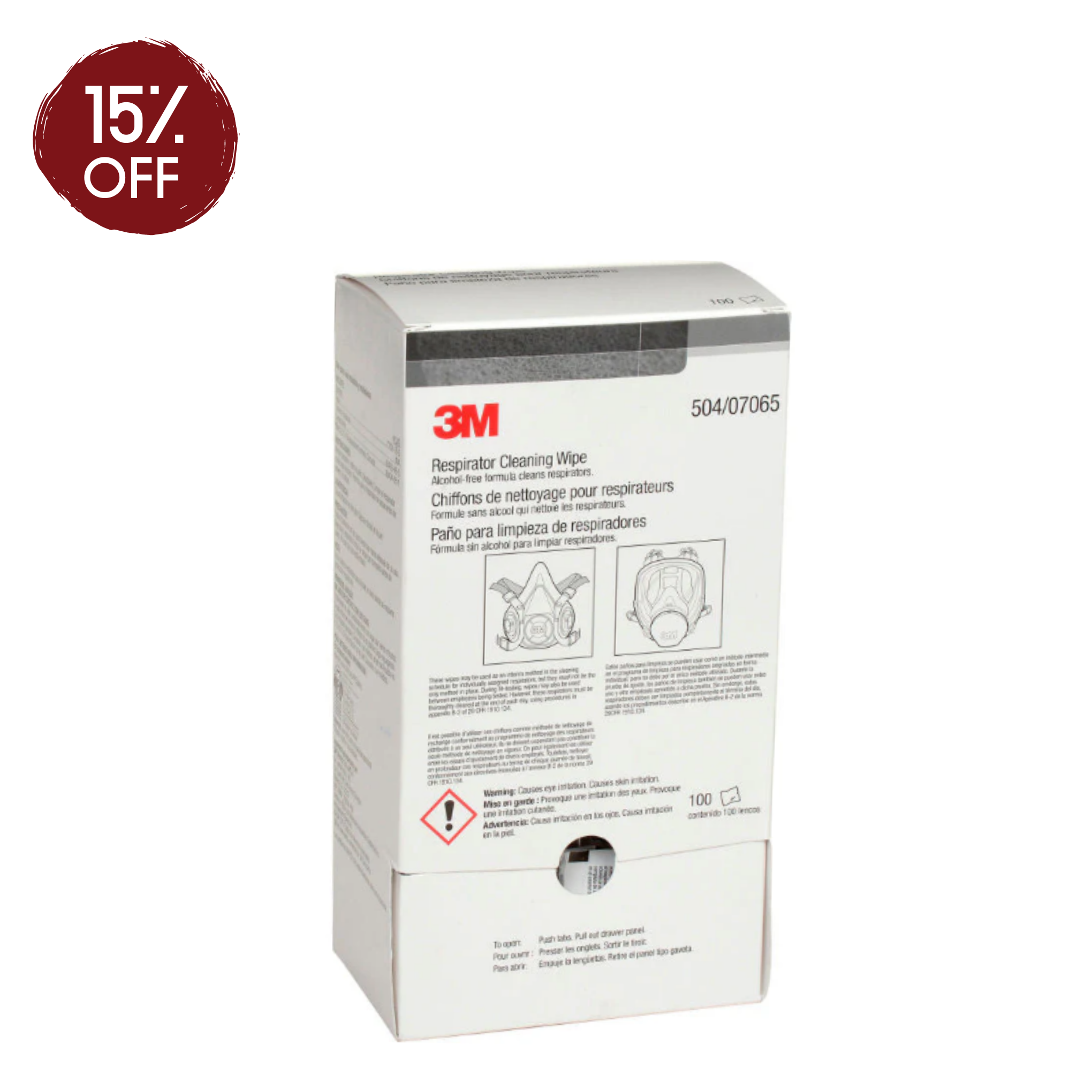 3M 504 Respirator Cleaning Wipes 100 pack – Spray Blast Inspect