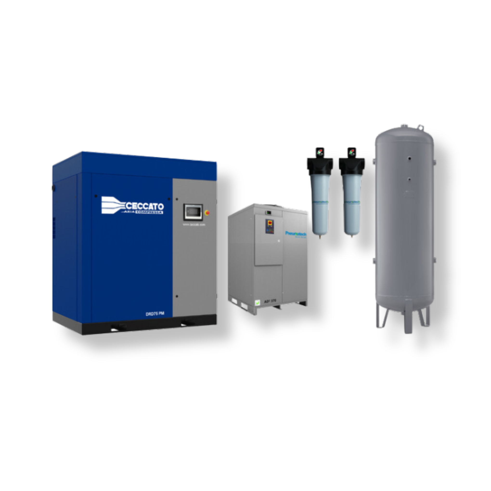 Ceccato 400CFM Variable Speed Advanced, Complete Compressor Package ...