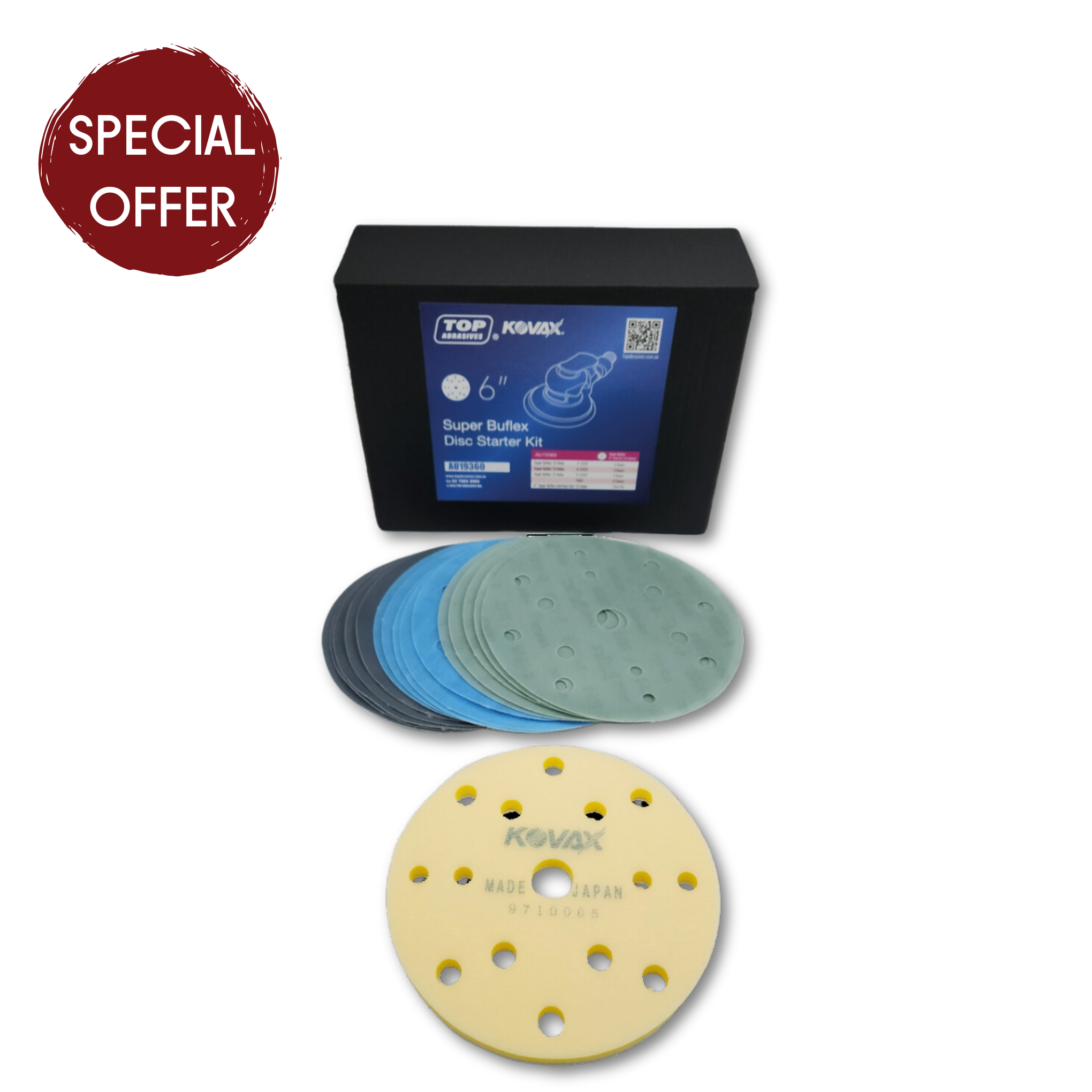 Kovax Super Buflex 150mm Disc Starter Kit – Spray Blast Inspect