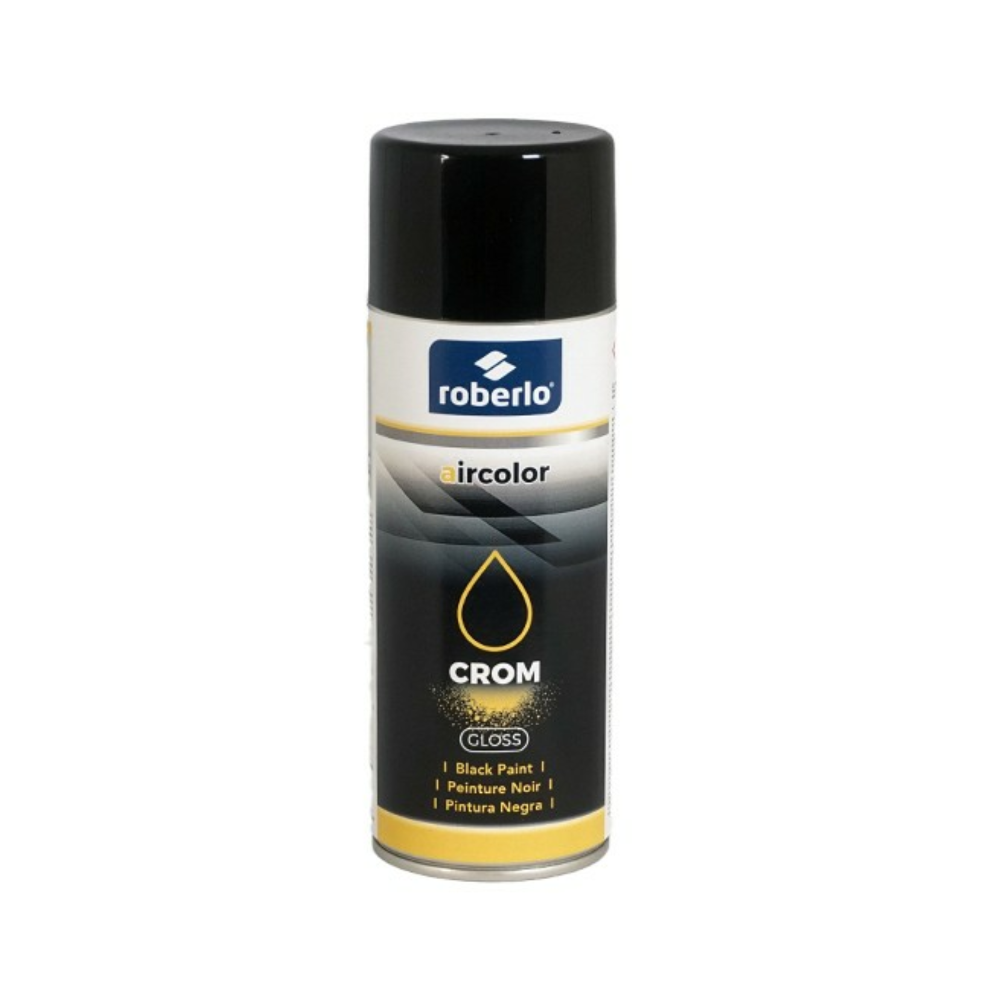 Roberlo Crom Gloss Black Aerosol 400g – Spray Blast Inspect
