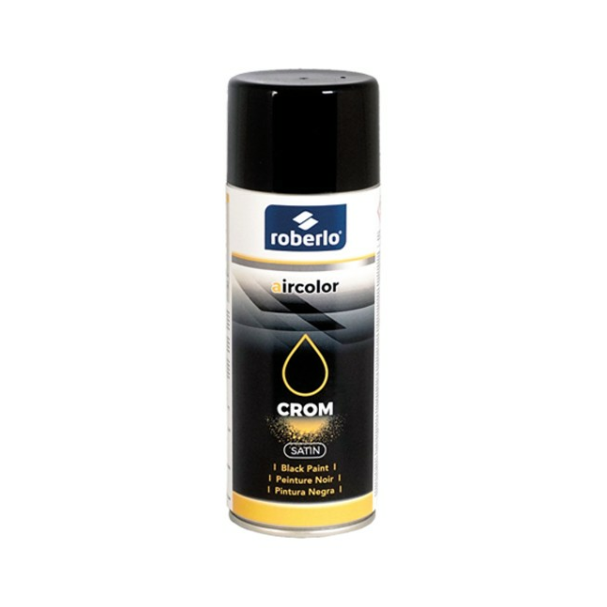 Roberlo Crom Satin Black Aerosol 400g – Spray Blast Inspect