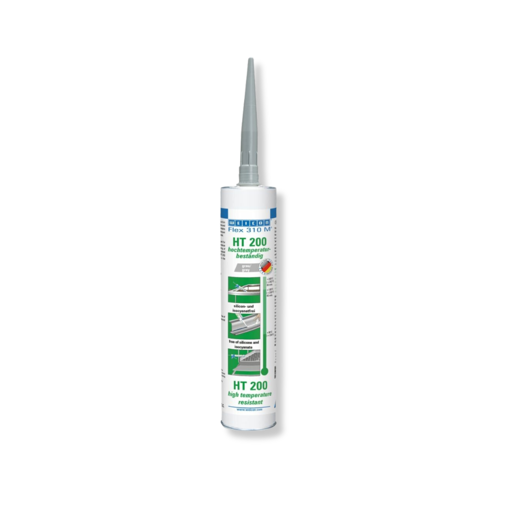 Weicon Flex 310 HT 200 High Temp Adhesive Grey 310ml – Spray Blast Inspect