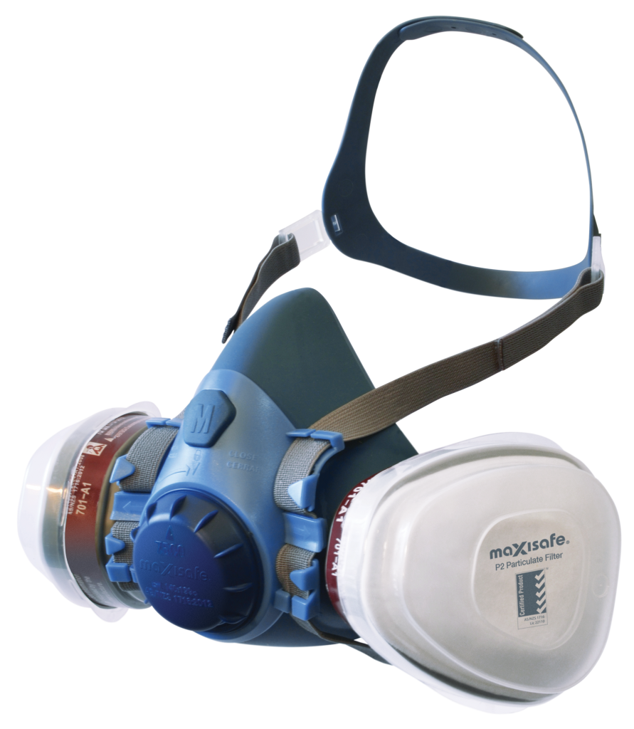 Maxisafe Maxiguard Silicone Half Mask Respirator – Spray Blast Inspect