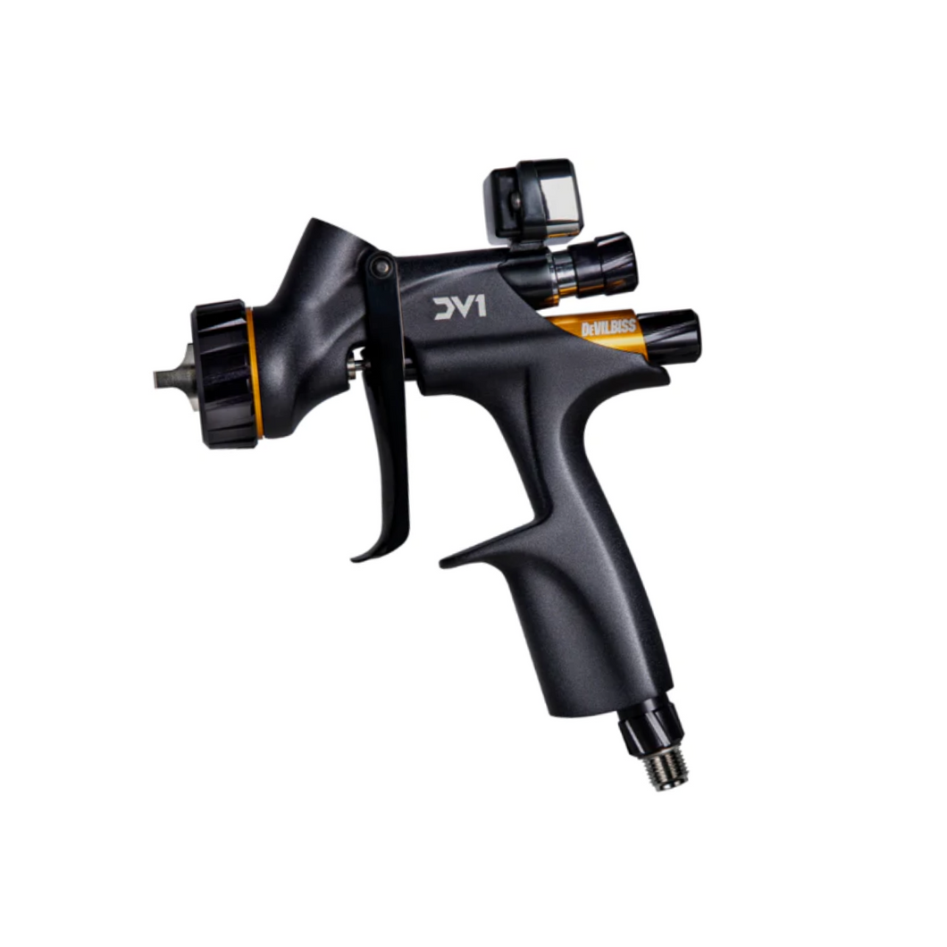 Devilbiss DV1 Digital Clear Spray Gun with 600ml Pot – Spray Blast Inspect